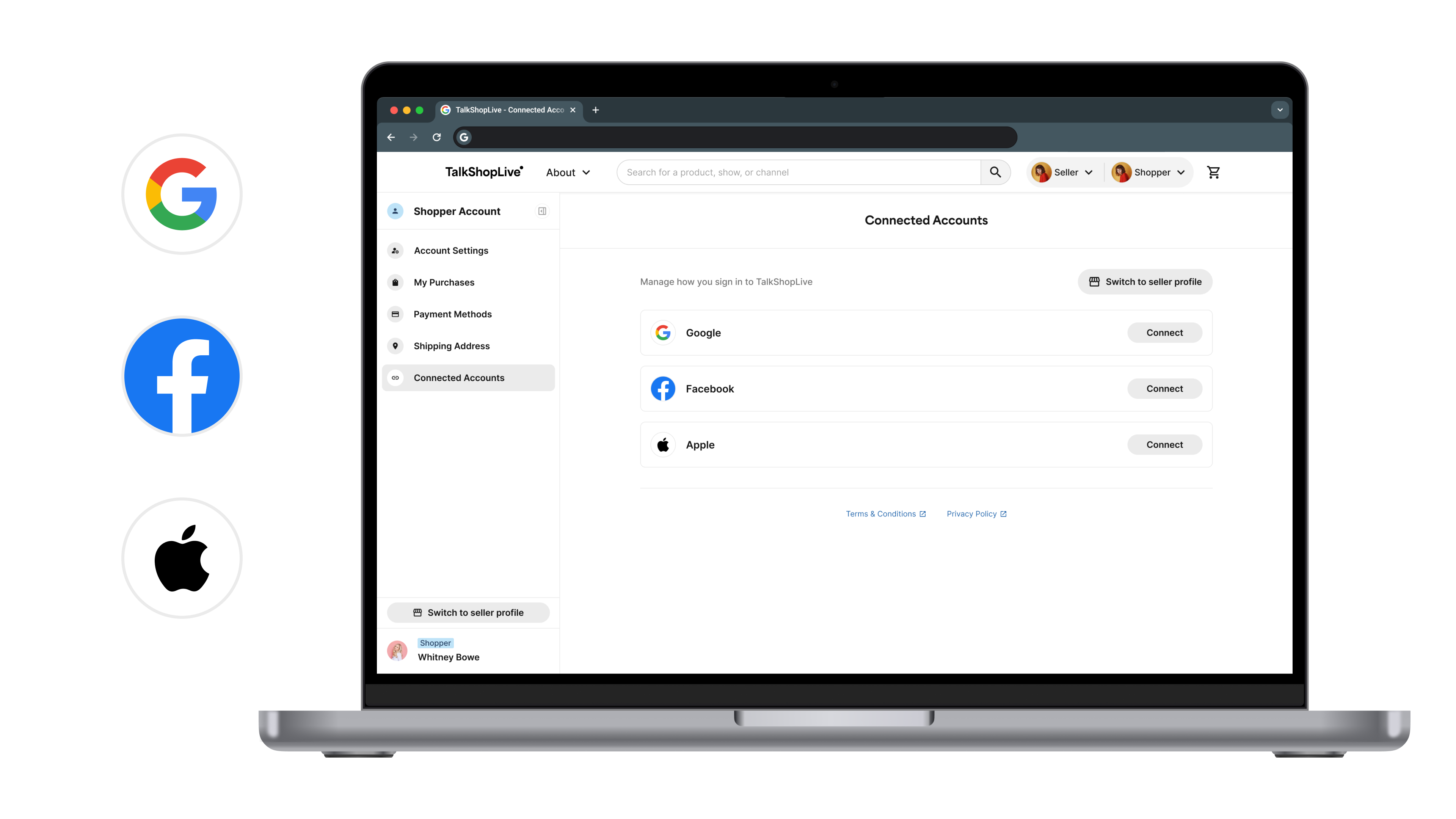 Connected Accounts on TalkShopLive: Shopper vs Seller Profiles ...